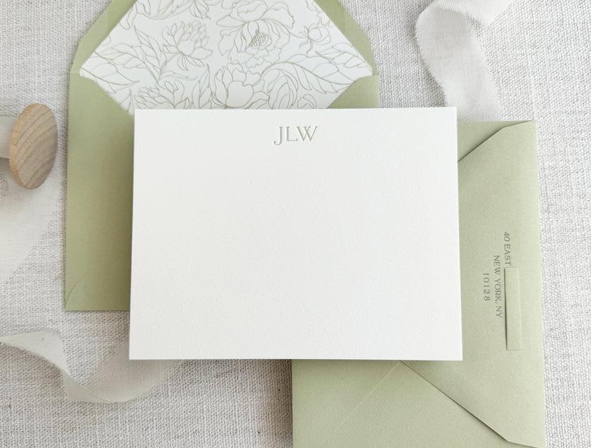 Classic Monogram - Letterpress Stationery – Dinglewood Design & Press